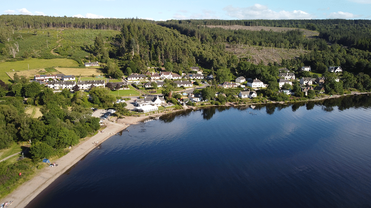 Dores Beach, Loch Ness Drone Footage - Camp Cook Explore